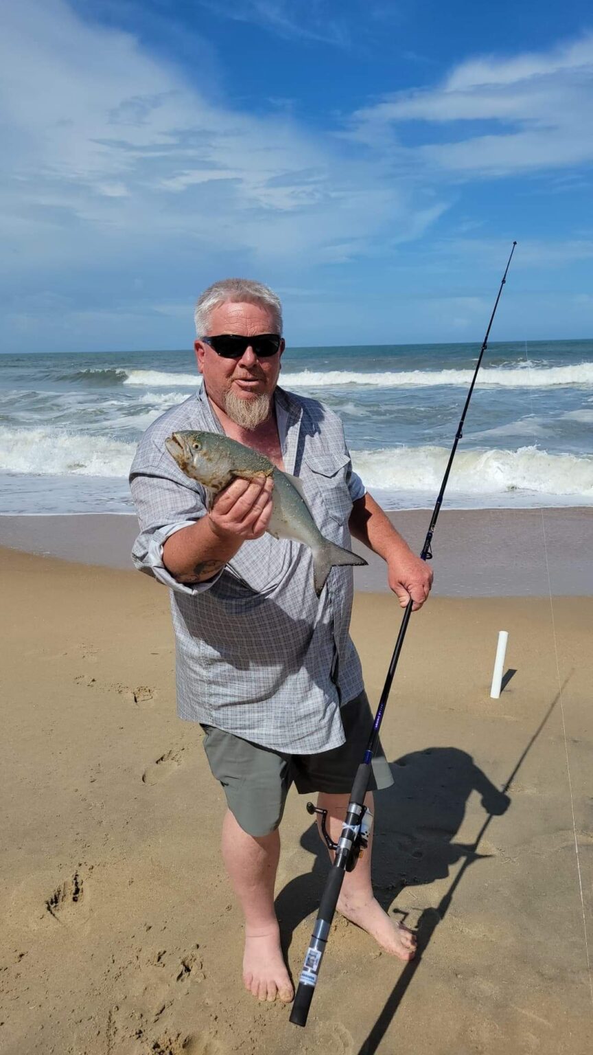 Bluefish Catches On OBX Surf 4/18/22 | Bob's Bait & Tackle